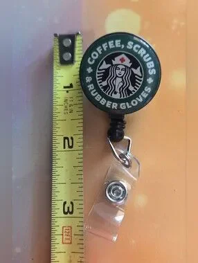 Starbucks | Accessories | Starbucks Green Nursethemed Retractable Badge ...